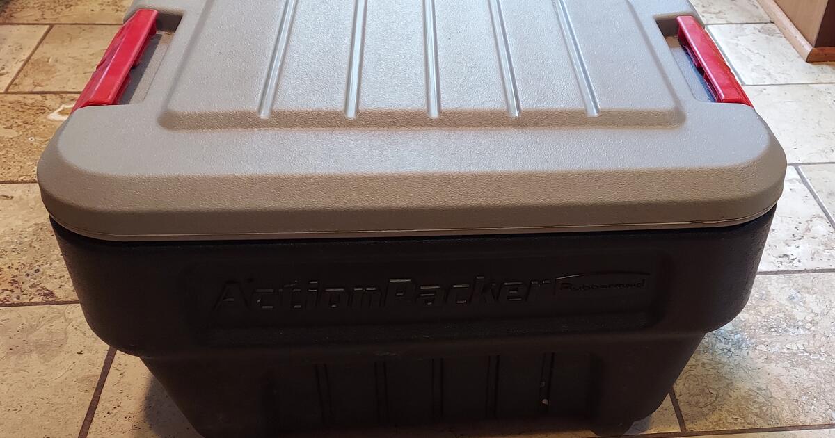 Rubbermaid ActionPacker Lockable 8-Gal Storage Box Bin for $10 in ...
