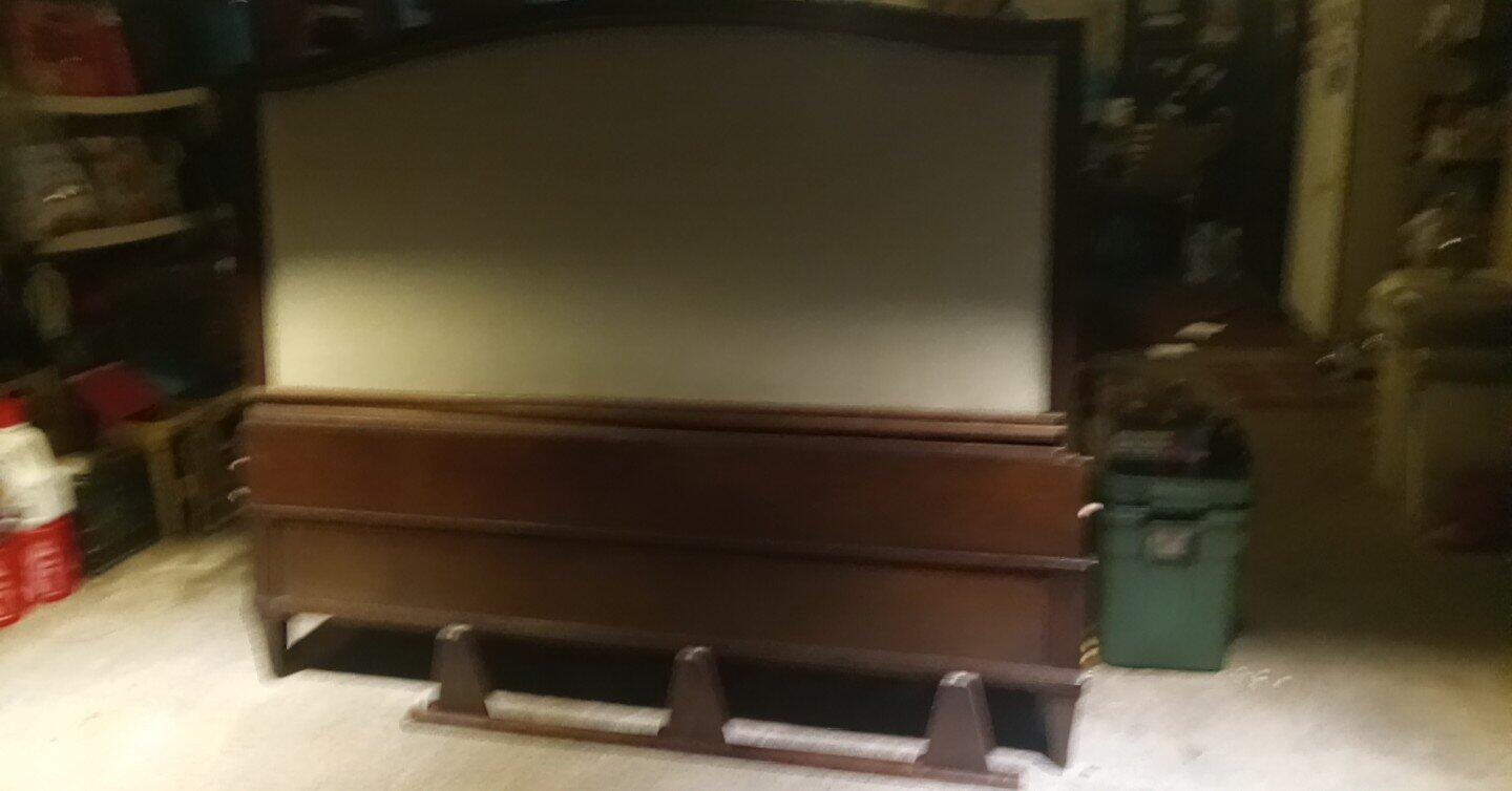 Ethan Allen King Size Wood Frame W/ Backboard and Box Springs for Free ...