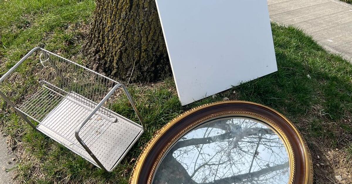 *FREE* CURB ALERT! $300 mirror, IKEA dish rack, table top for Free in ...