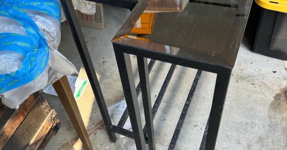 Rustic metal/clay tile tables (3); mirror tables (2) for Free in McLean ...