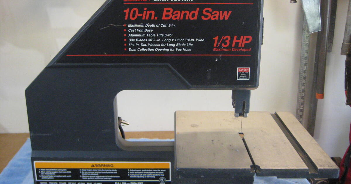 Craftsman 10 Inch Band Saw, Bench Top Model for $40 in Lafayette, IN ...