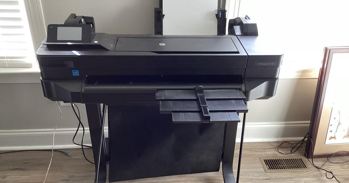 HP Design Jet T120 printer with stand for Free in Garner, NC | For Sale ...