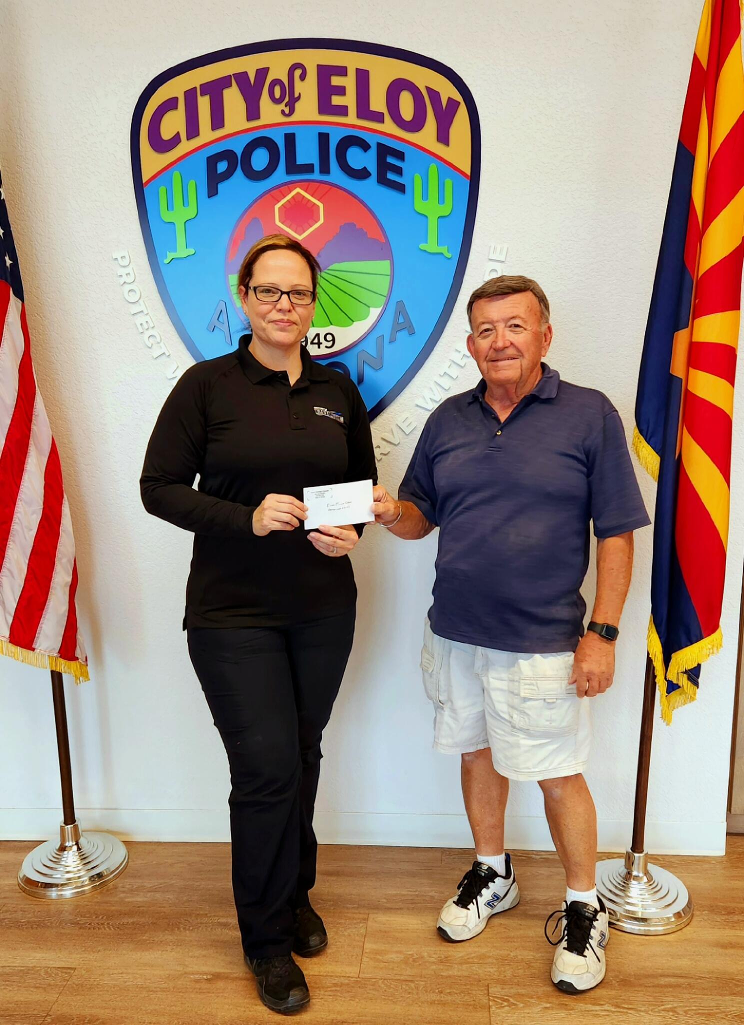 The Eloy Police Department would like to thank Rock Springs Church and ...