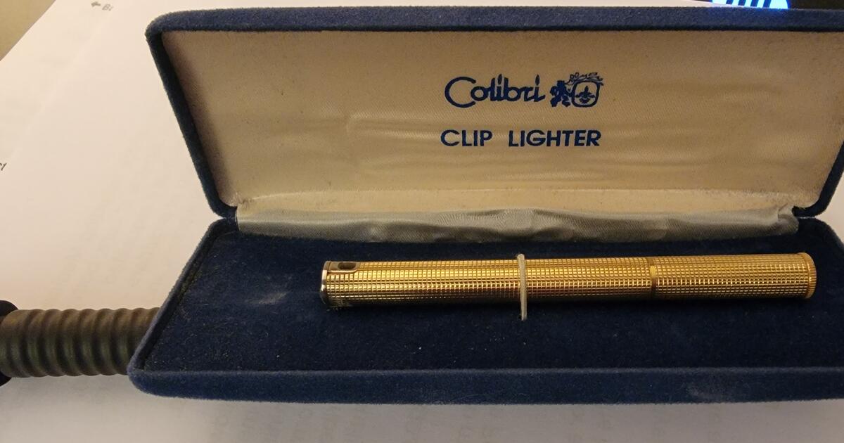VINTAGE COLIBRI CLIP PEN LIGHTER PIPE GOLD TONE for $42 in Denver, CO ...