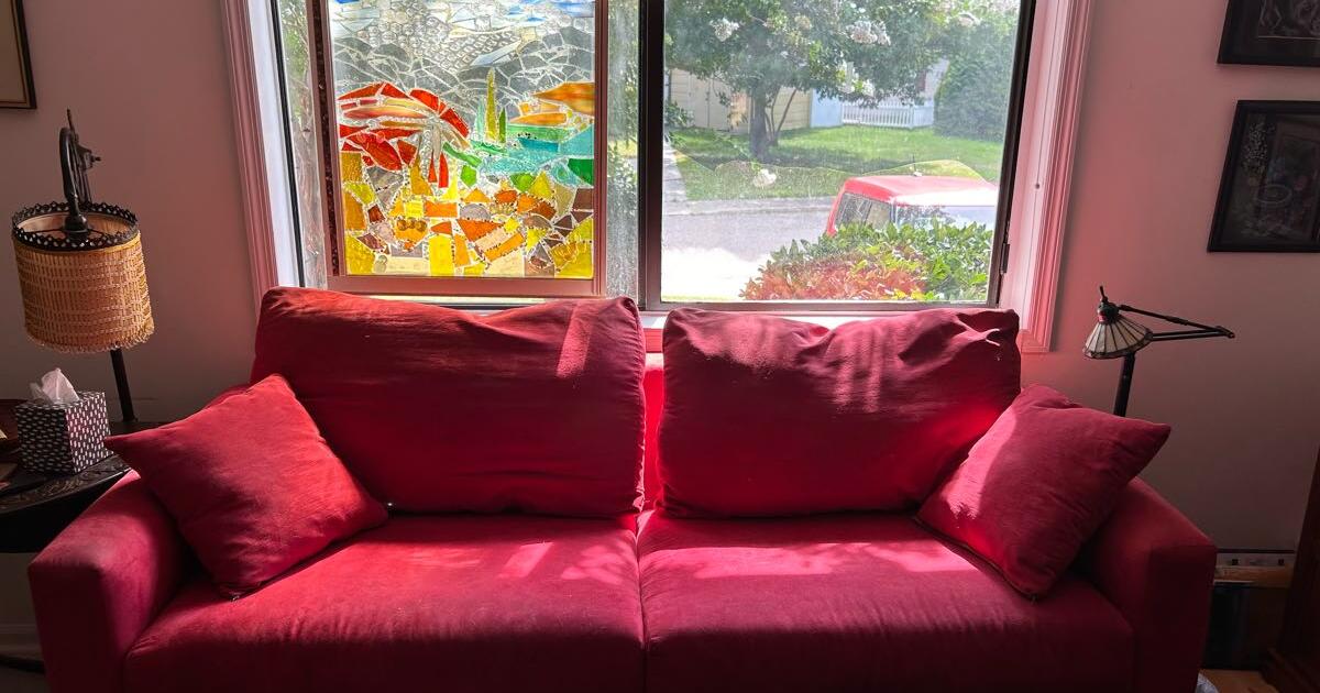 COMFY RED COUCH / SOFA for $55 in North Myrtle Beach, SC | For Sale ...
