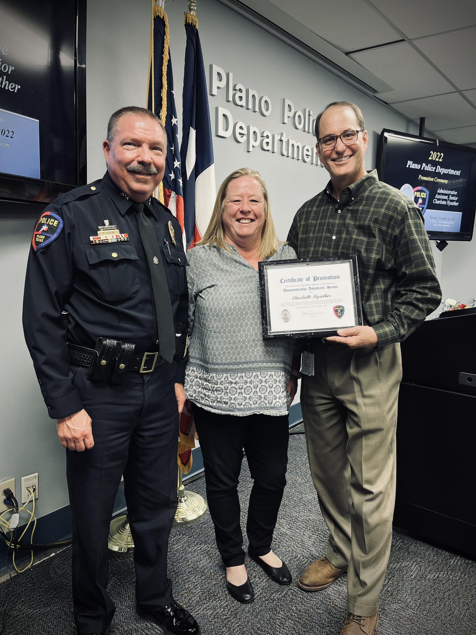Congratulations on your promotion Charlotte Nysether (Plano Police ...