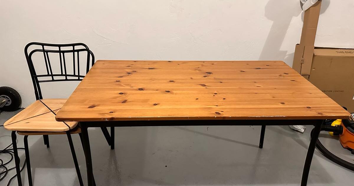 Free - Wooden/Metal Table and Chair Set for Free in Shrewsbury, MA ...