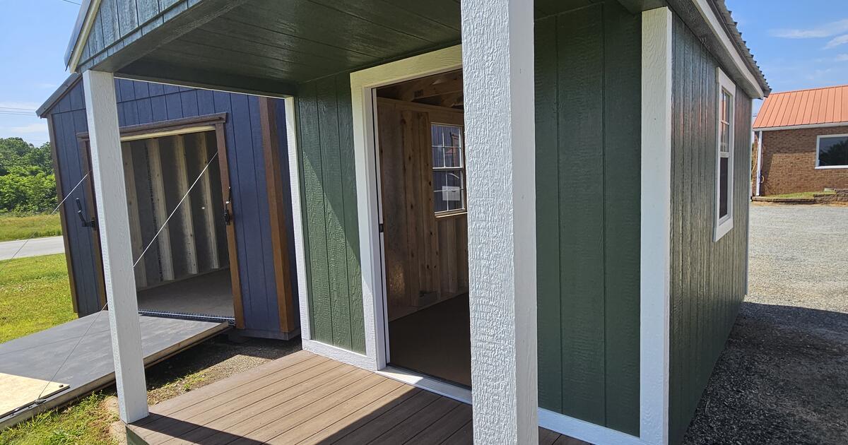 8x16 Tiny Building w/ Cute Front Porch $194 Down - FREE Delivery for ...