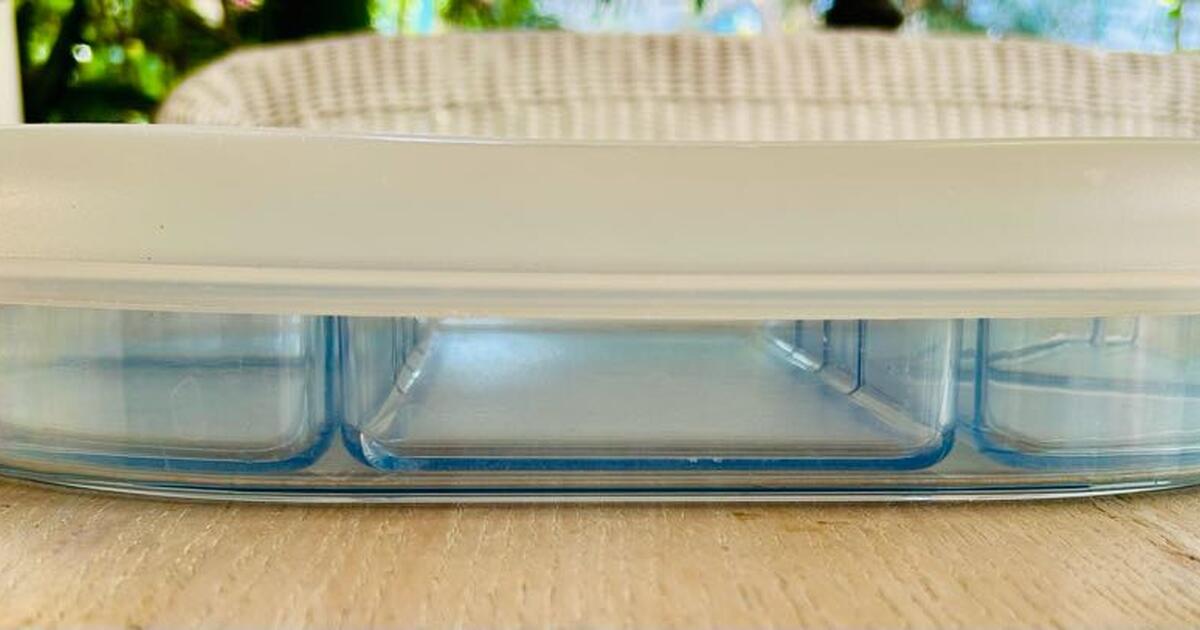 Vintage Tupperware Container Set With Removable Compartments Clear for ...