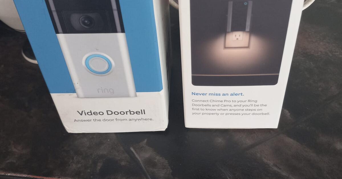 Ring* Voice Doorbell Camera & Ring Chime Pro Indoor Doorbell *New in ...
