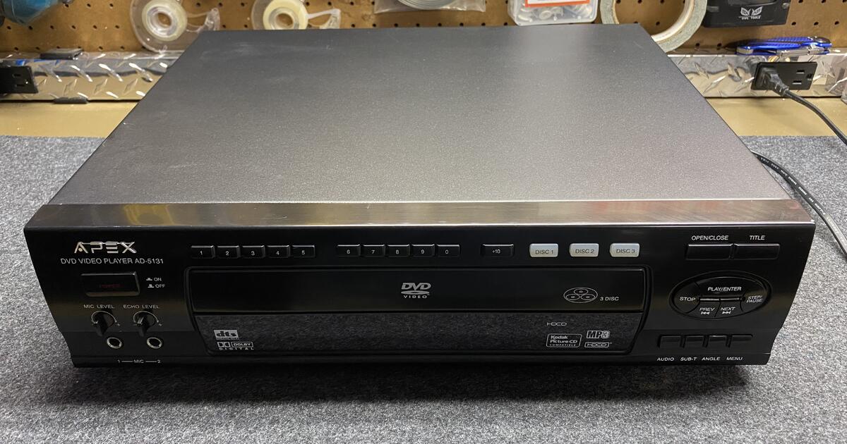 APEX 3 Disc DVD Player Model AD-5131. for $30 in Gilbert, AZ | For Sale ...