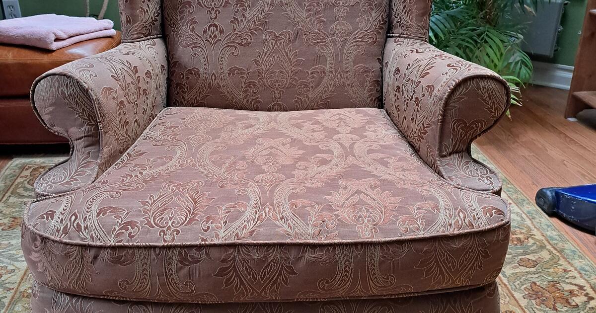 Brocade Wing Chair for $40 in Langhorne, PA | For Sale & Free — Nextdoor