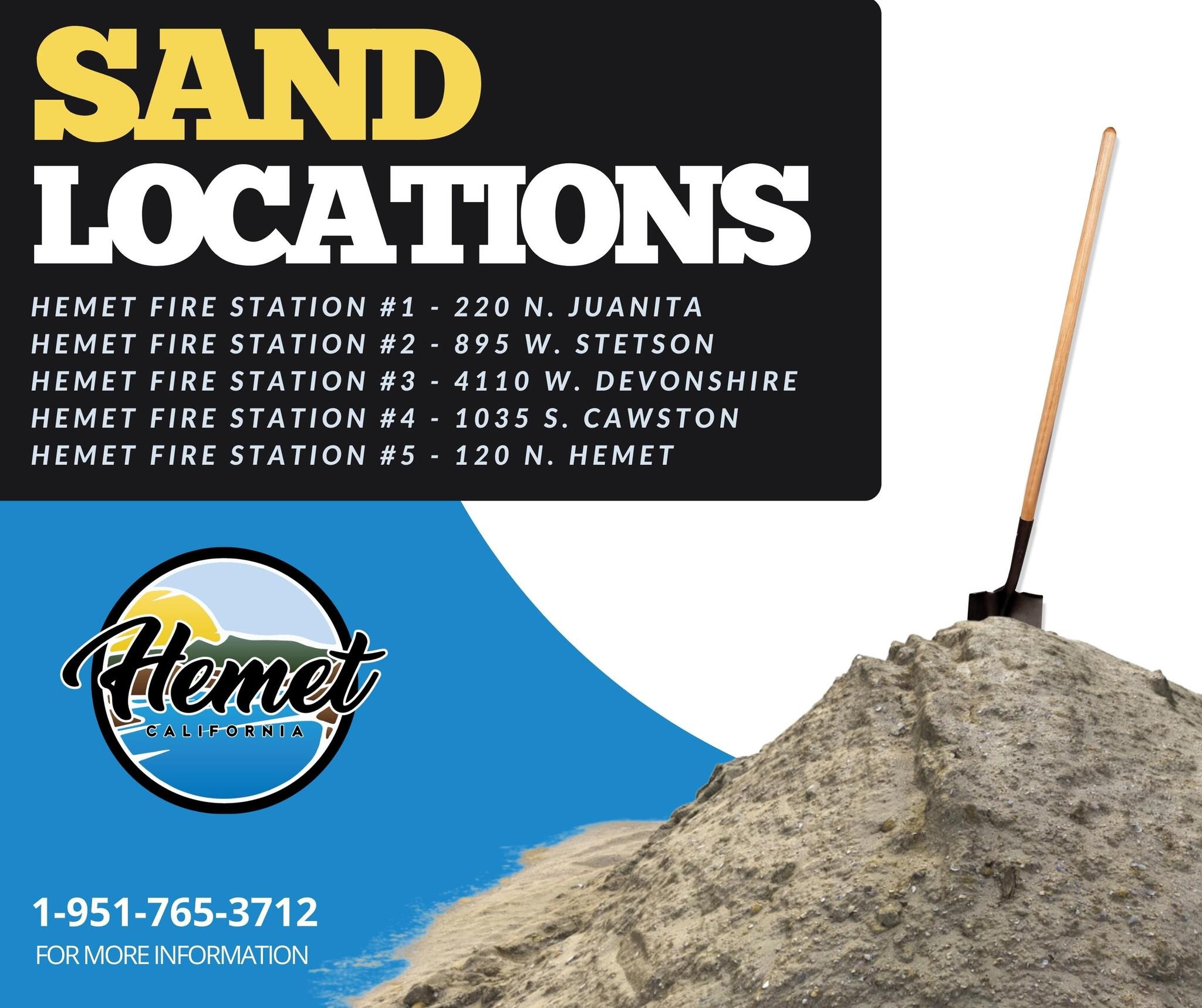 Sand Available During Rain (City of Hemet) — Nextdoor — Nextdoor