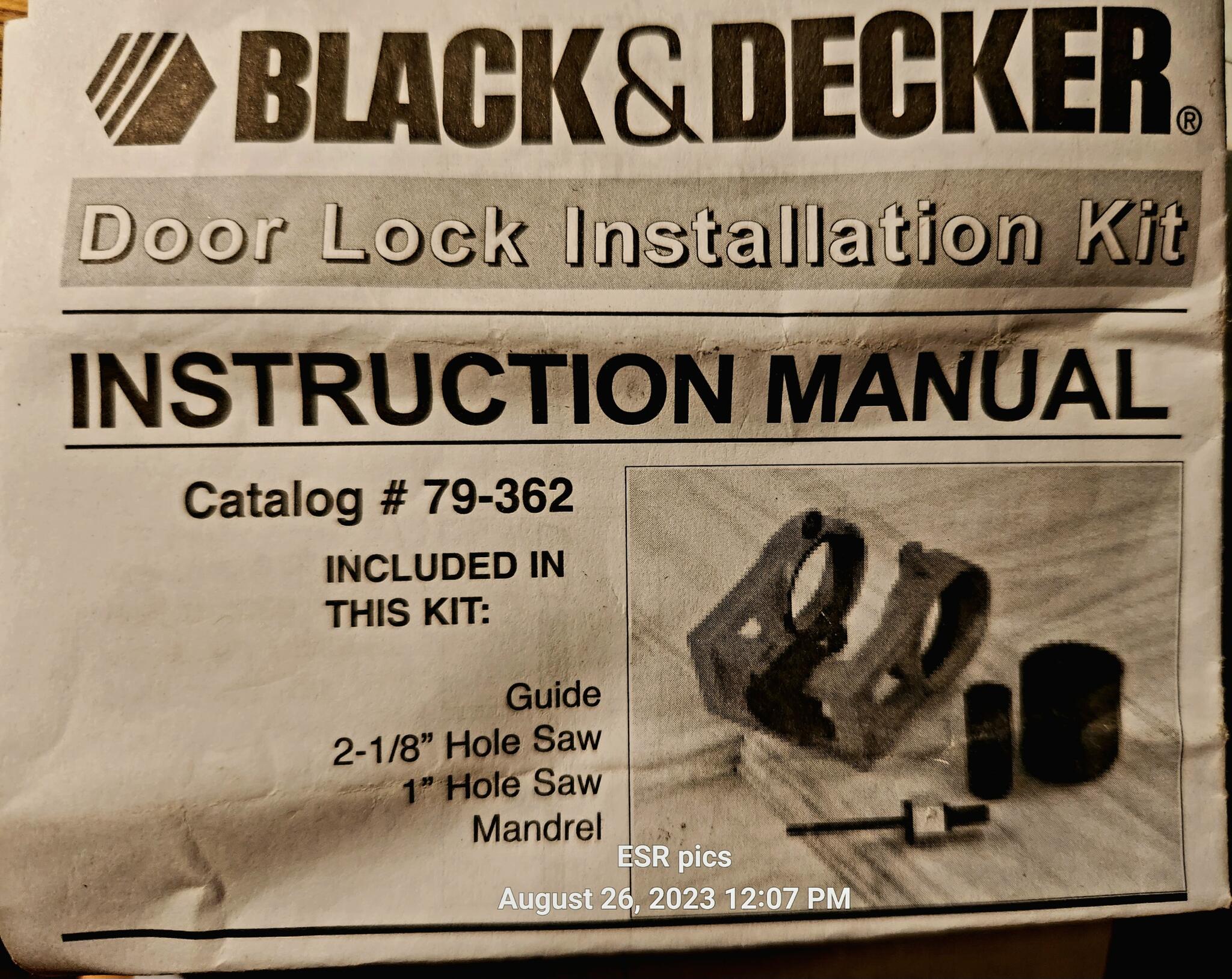 Black and Decker Door Lock Installation Kit for $15 in Green Valley, AZ ...