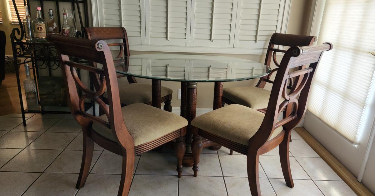 50" Round Dining Table with 4 Chairs for $195 in Southwest Ranches, FL ...
