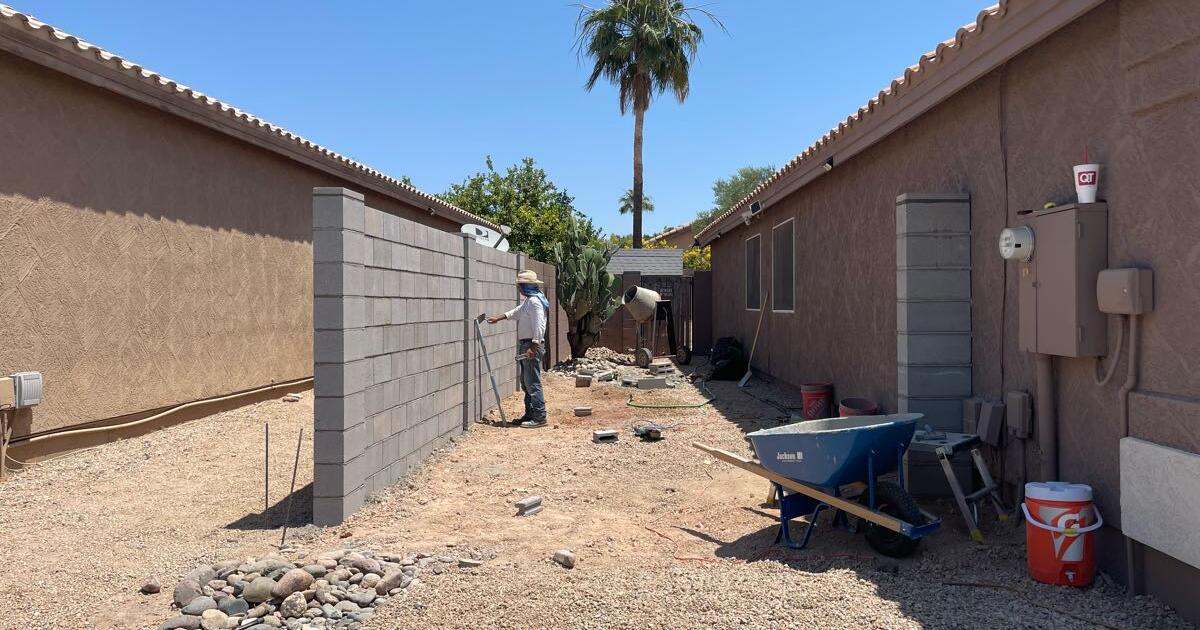 Block fence and gate combo for Free in Apache Junction, AZ | For Sale ...