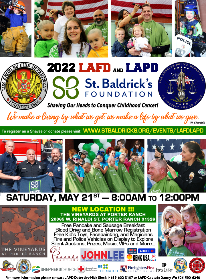 2022 LAPD & LAFD, St. Baldrick's (Los Angeles Police Department ...