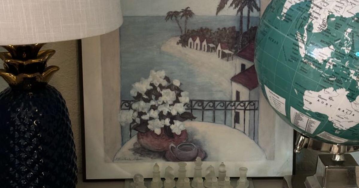 Vintage C. WINTERLE OLSON Seaview Watercolor Painting Signed Paradise ...