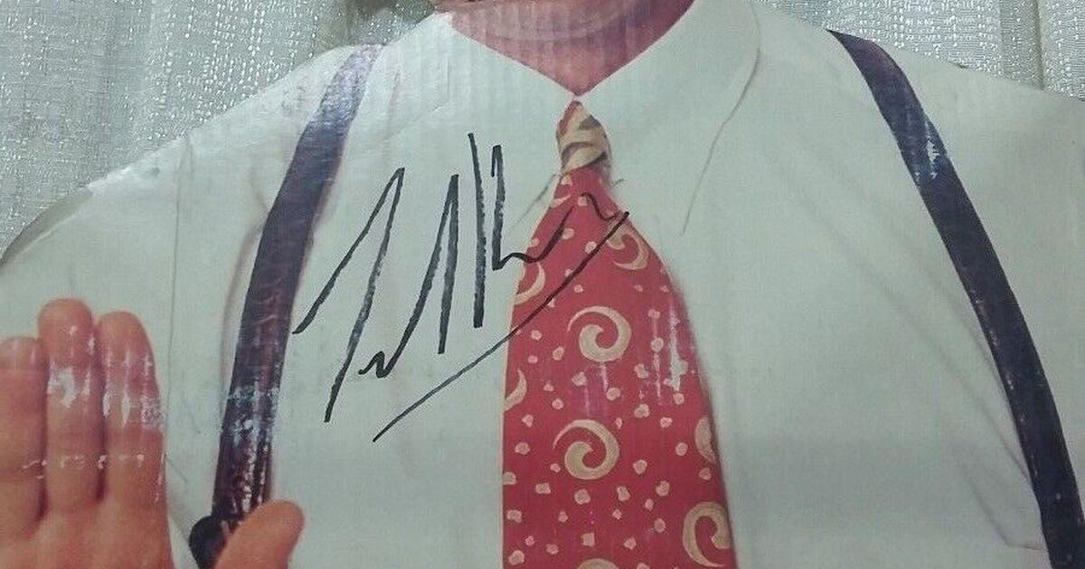 Tool time Life size cardboard cut out Signed. Rare Tim Allen signed for ...