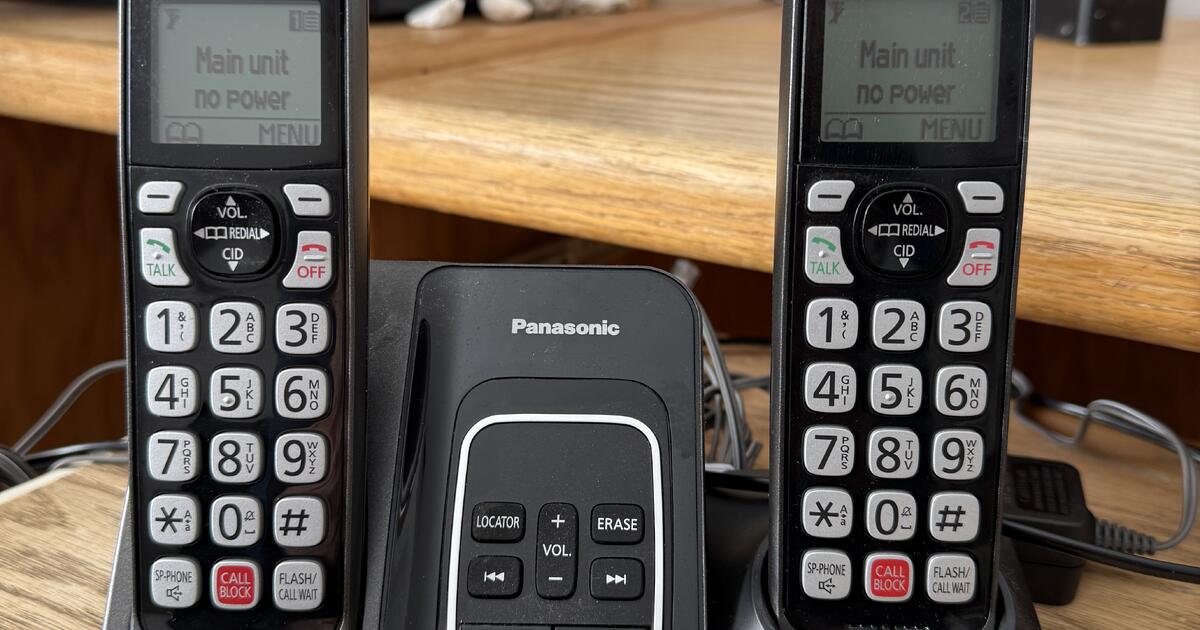 Panasonic Cordless Phone Set (3 phones) w/ Answering Machine for Free ...