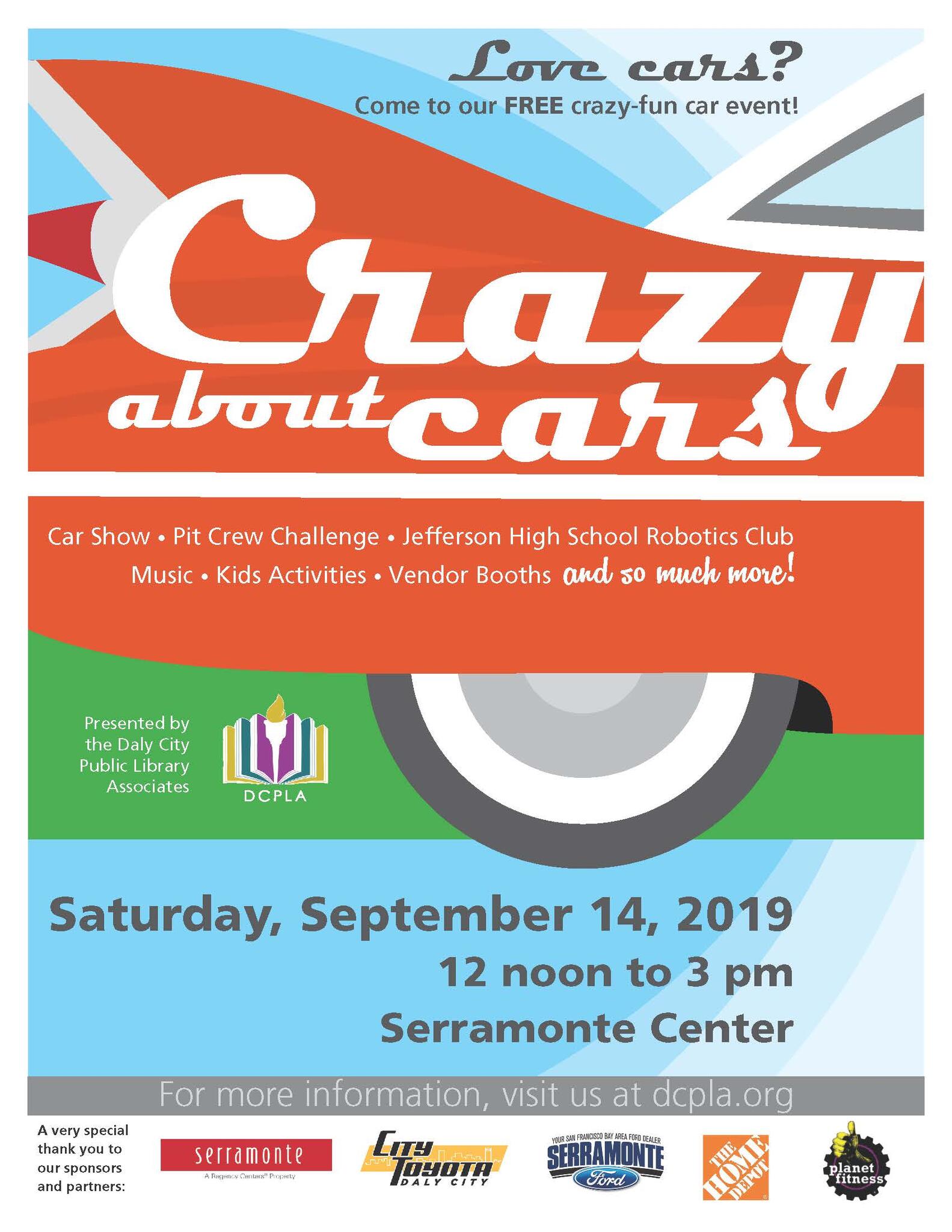 You're Invited to Crazy About Cars, a Car Show and Pit Crew Challenge ...