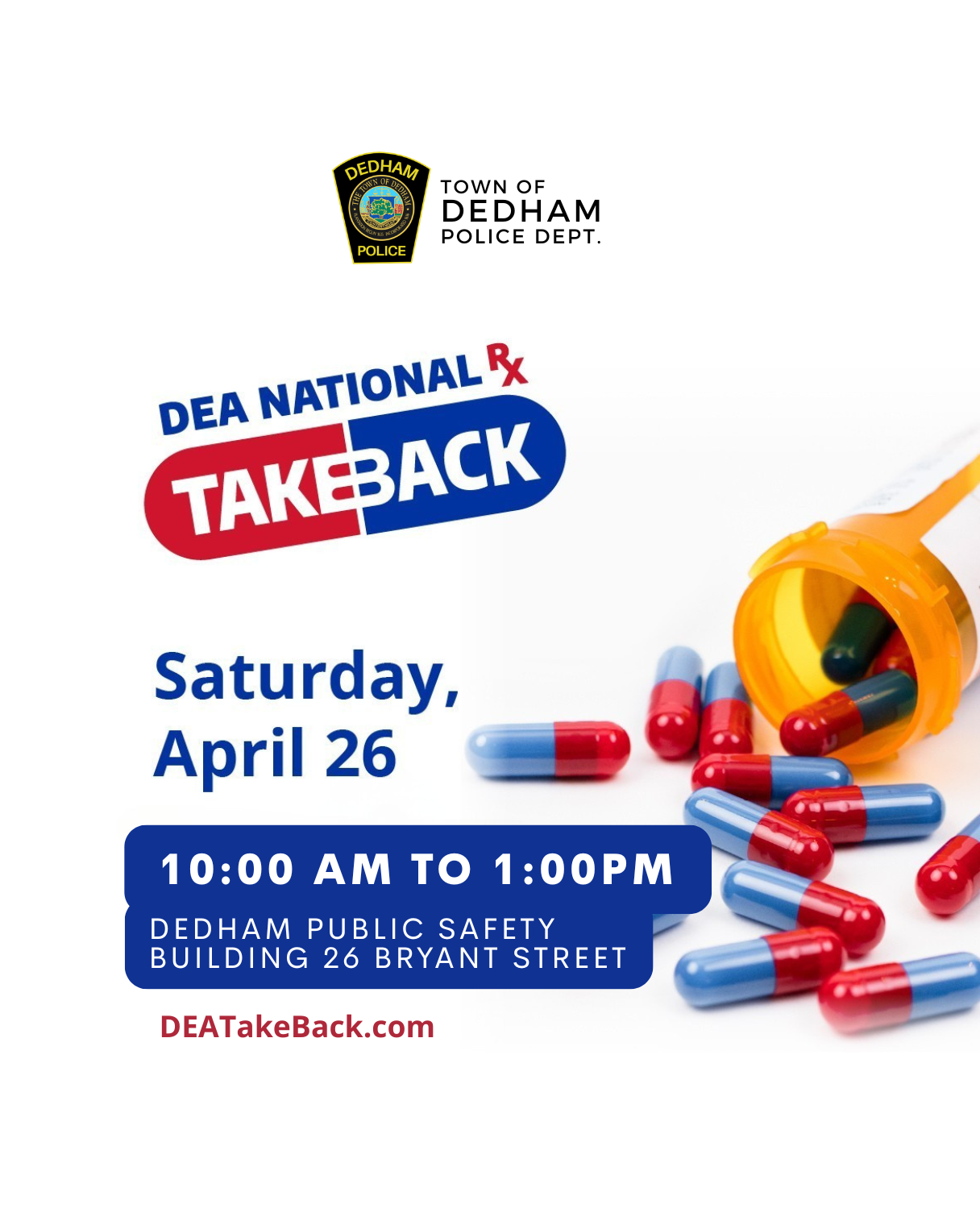 Your Dedham Police Department is joining the DEA's National Drug ...