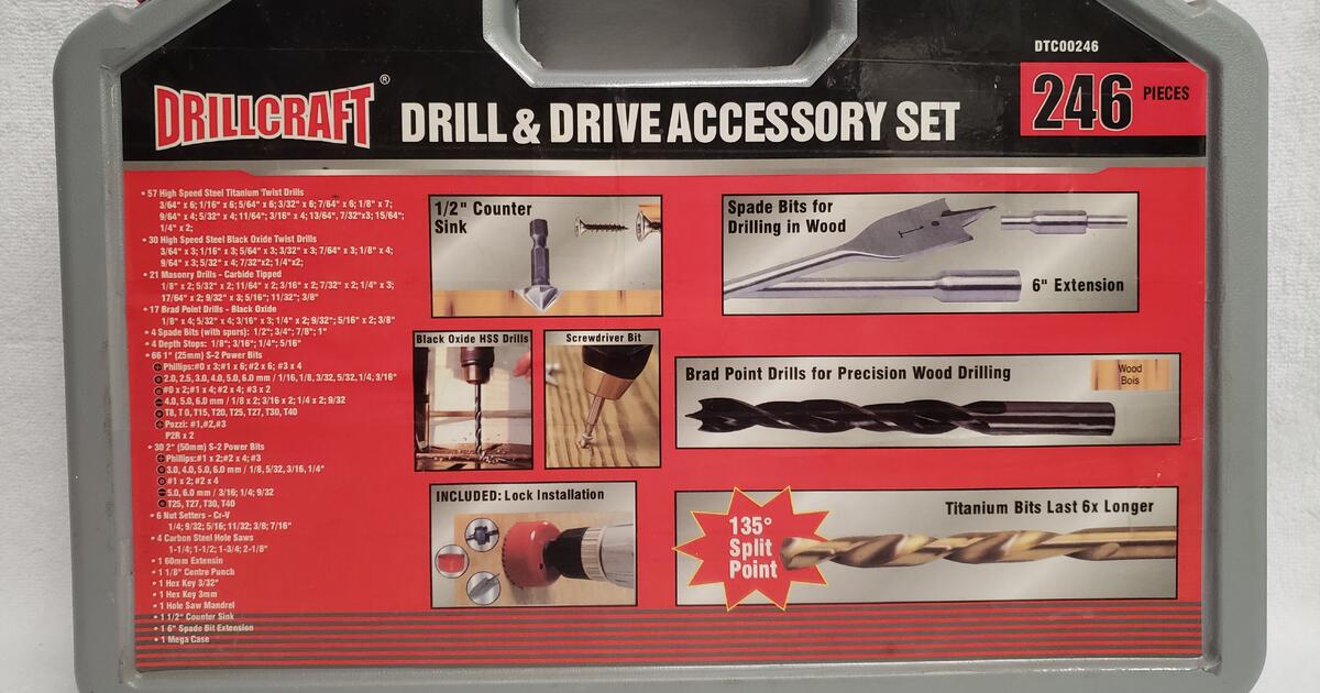 Drill Craft 246 Piece Drill Bit & Drive Accessory Set for $25 in St ...