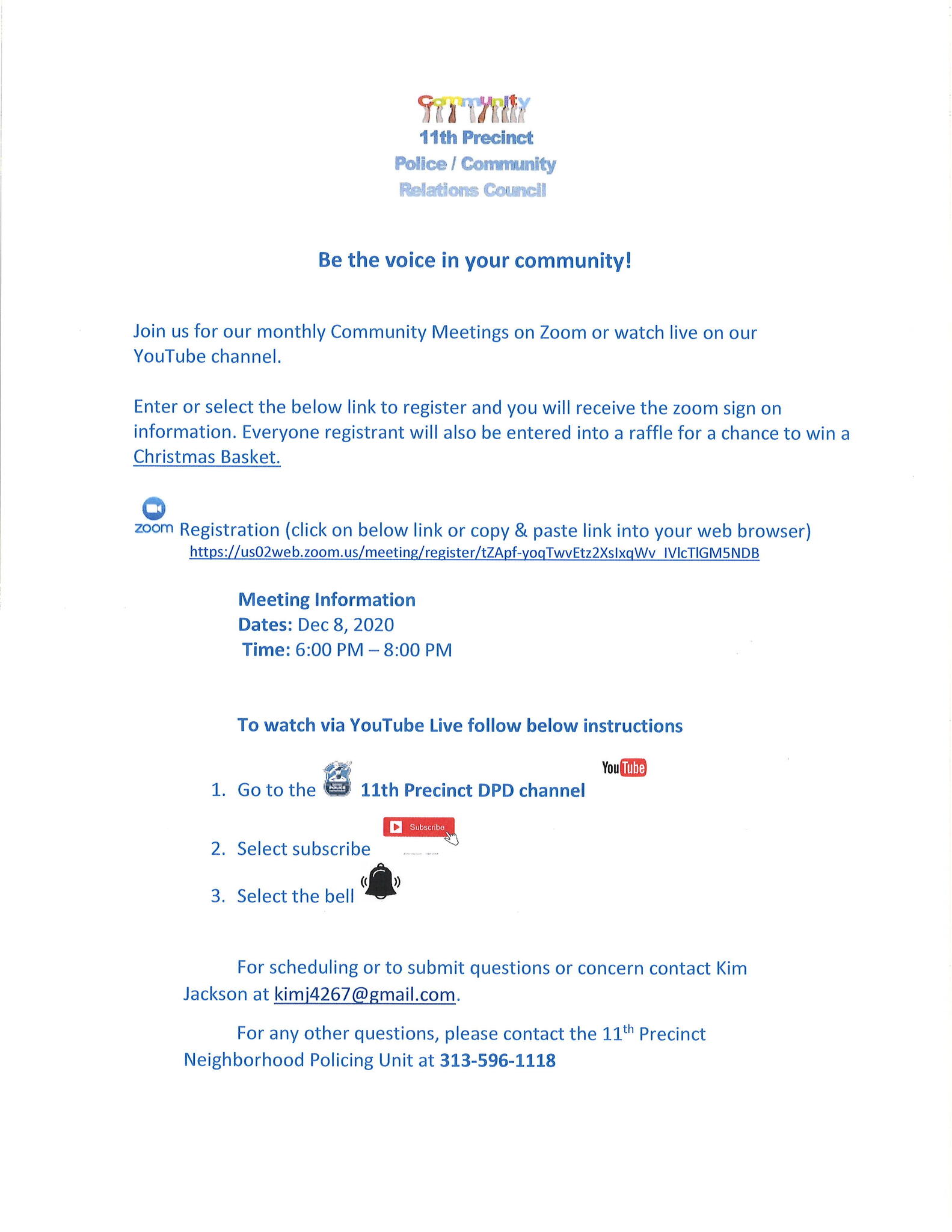 Detroit Police Department 11th Precinct Commuity Relations Meeting ...