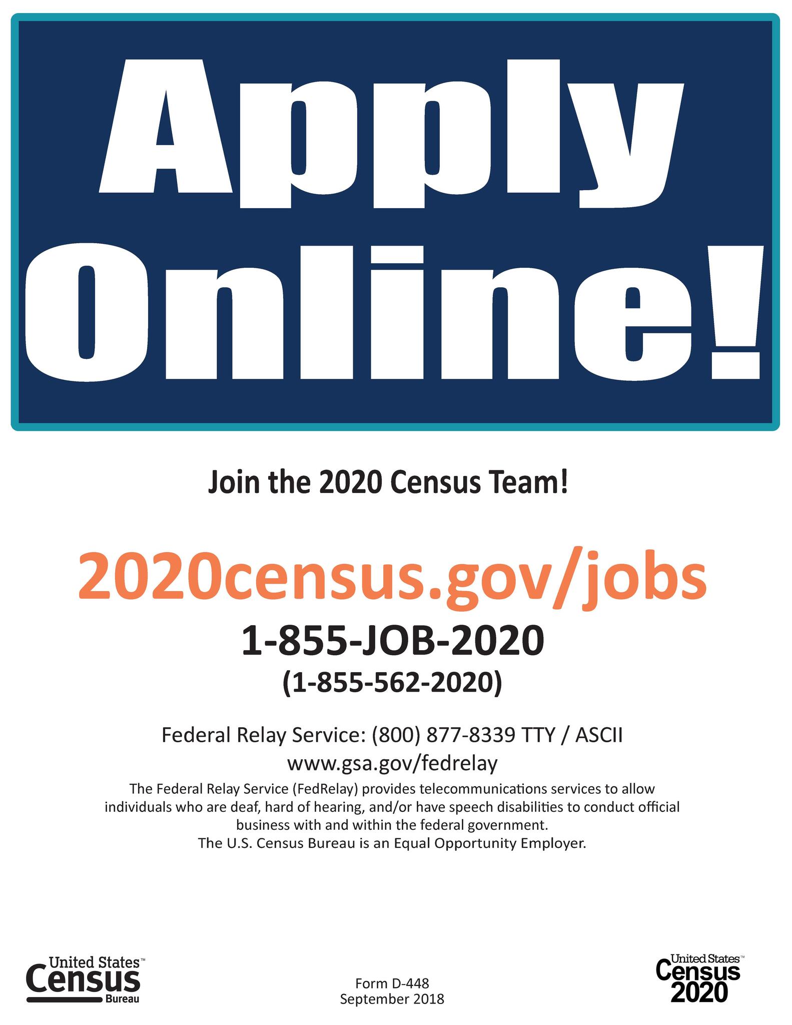 2020census.gov/jobs - JOIN THE CENSUS TEAM!! (Manhattan Community Board ...