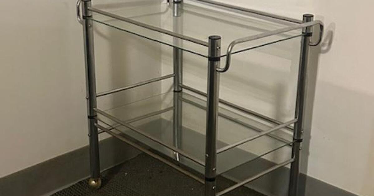 Metal and Glass Rolling Cart for $10 in Baltimore, MD | For Sale & Free ...