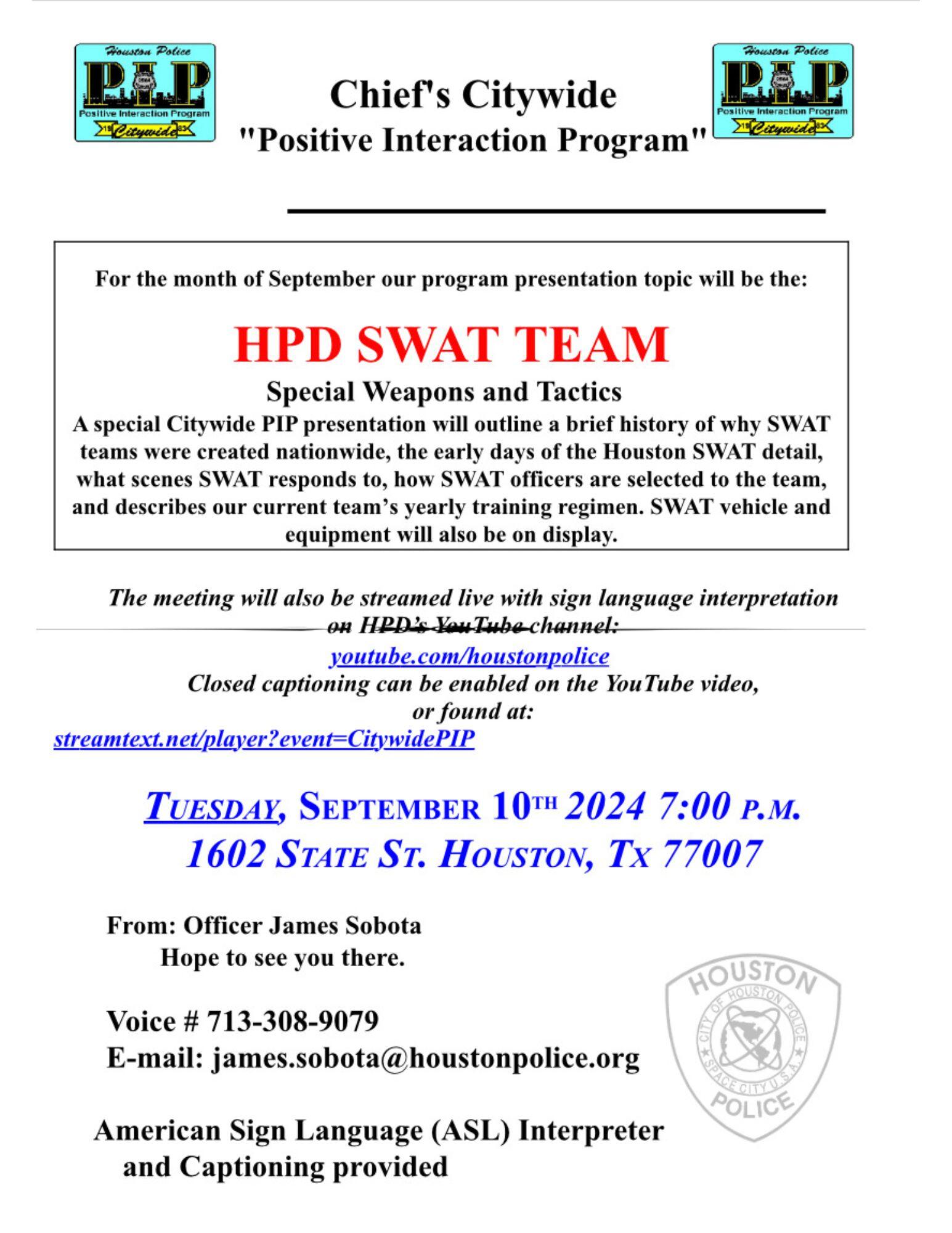 Want to learn about the HPD SWAT Team? (Houston Police) — Nextdoor ...