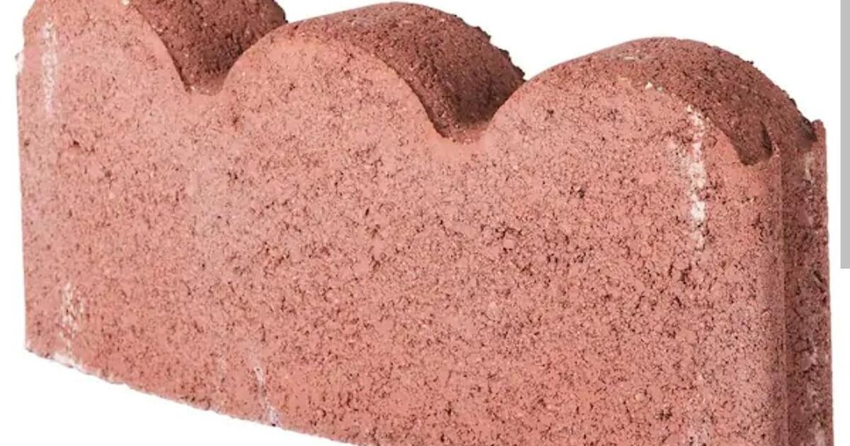 EDGERS [12 in. x 2 in. x 5.25 in. River Red Curved & Straight Concrete ...