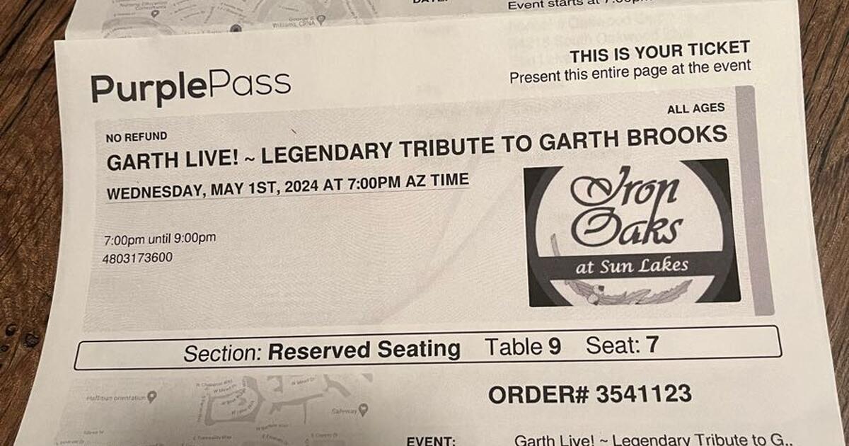 Garth Live!~Legendary Tribute To Garth Brooks for $66 in Sun Lakes, AZ ...