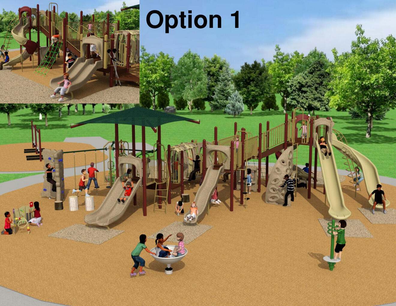 If you visit the playgrounds at Birchcrest, Highlands or Yancey parks ...