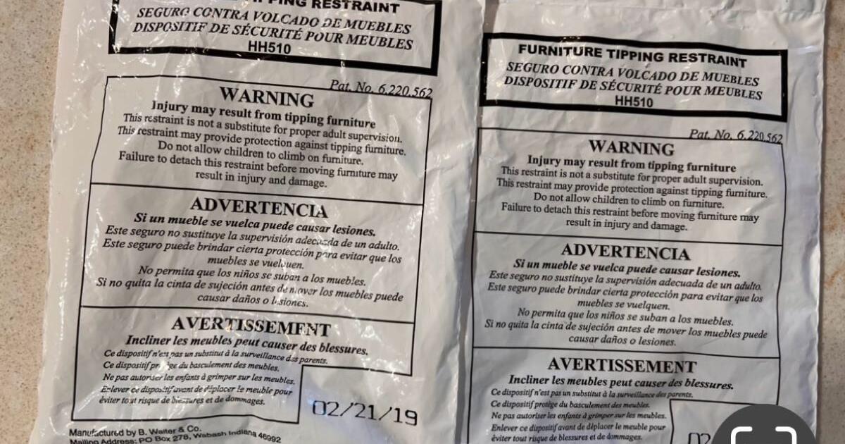 FREE Furniture Tipping Restraint for Free in Colorado Springs, CO | For ...