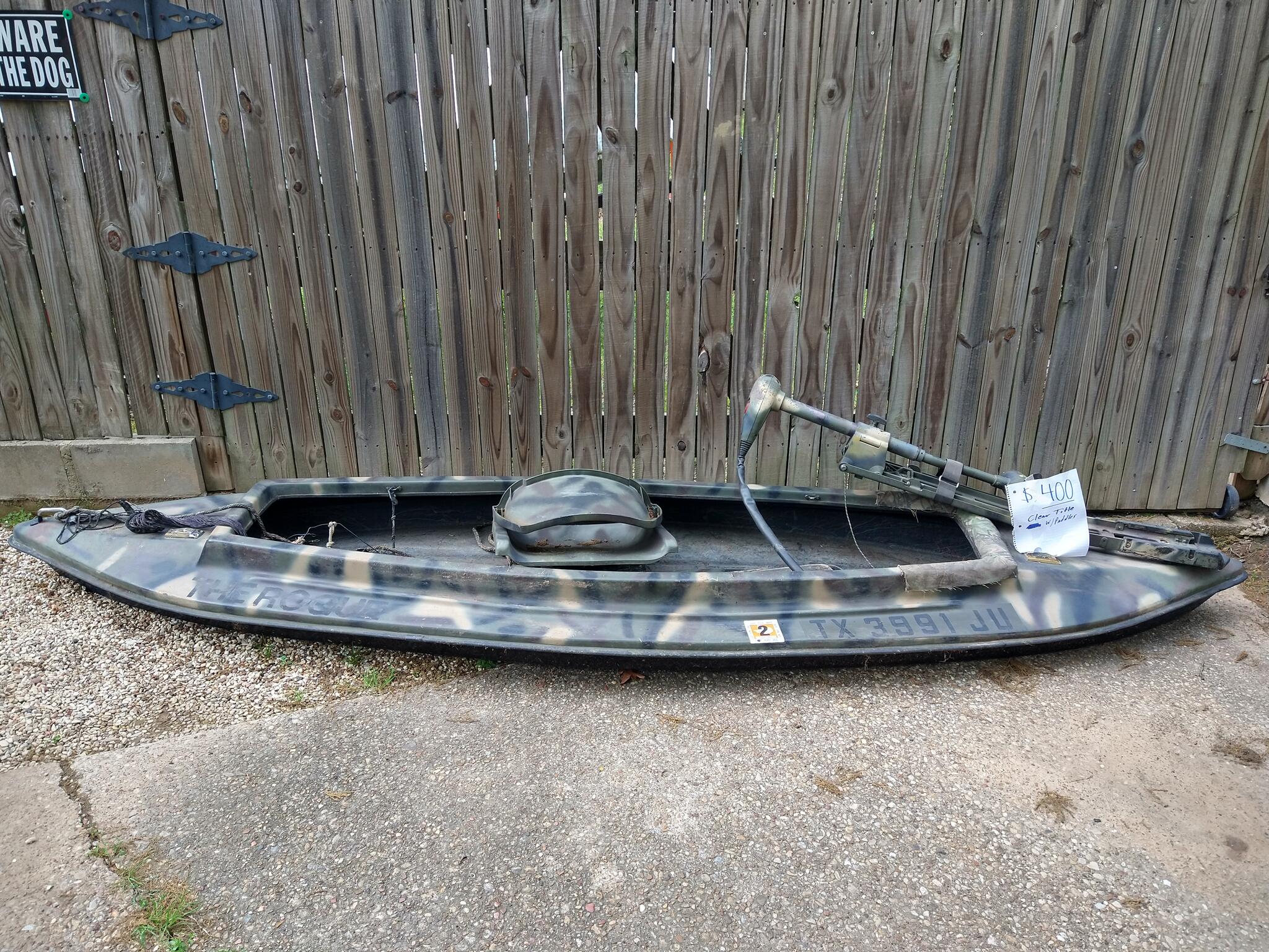 12 ft Pirogue boat for $210 in Tyler, TX | For Sale & Free — Nextdoor