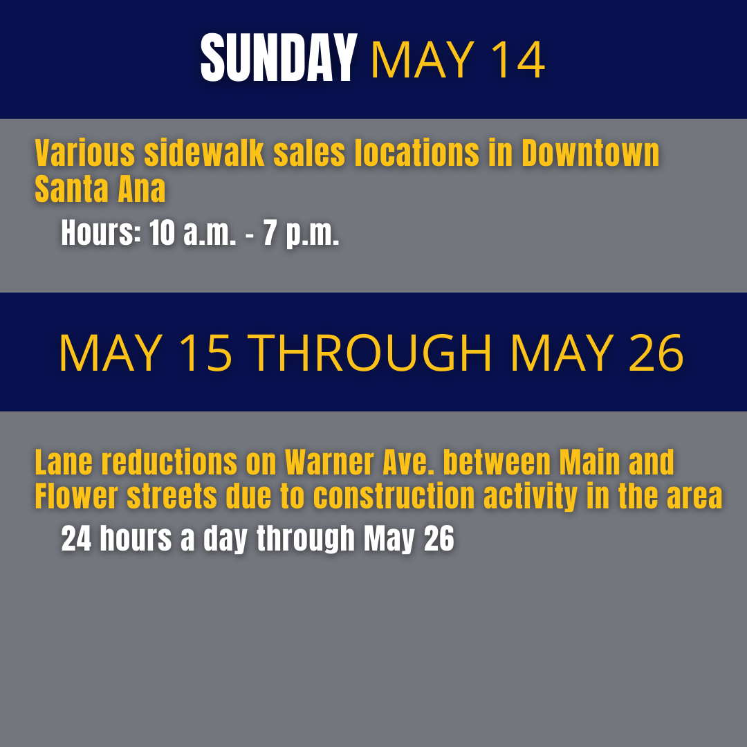 Here are the locations of upcoming permitted events and road closures ...