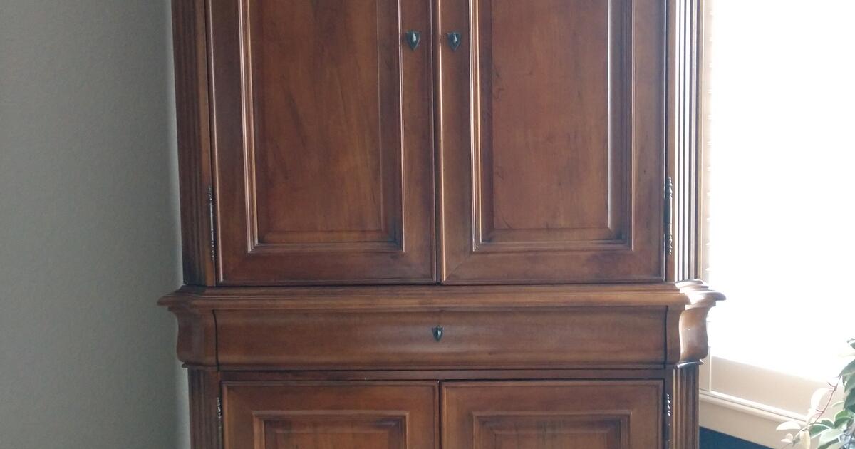 Stanley Solid Cherry Armoire for $150 in Aurora, CO | Finds — Nextdoor