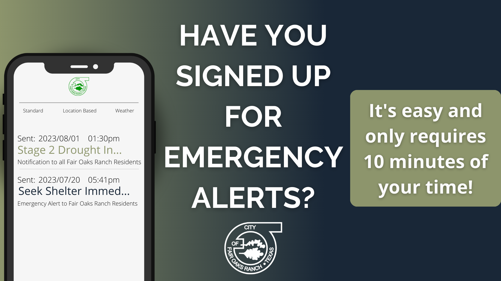 Fair Oaks Ranch is committed to keeping our residents safe and informed ...