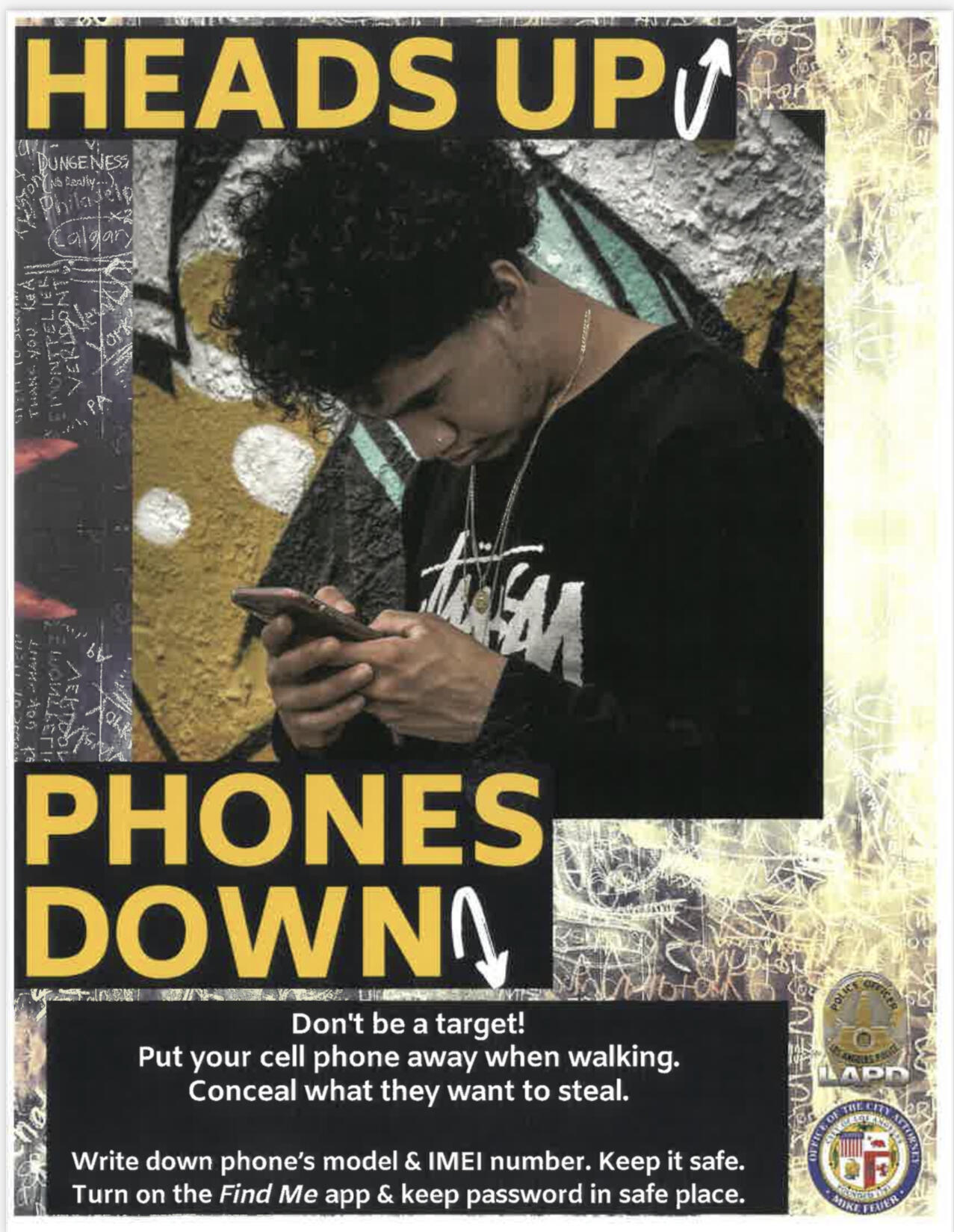 Don't be into your phone so much that you sacrifice your own safety ...