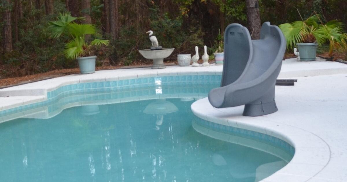 Cyclone Swimming Pool Slide, Gray - cash only $400 or best offer for ...