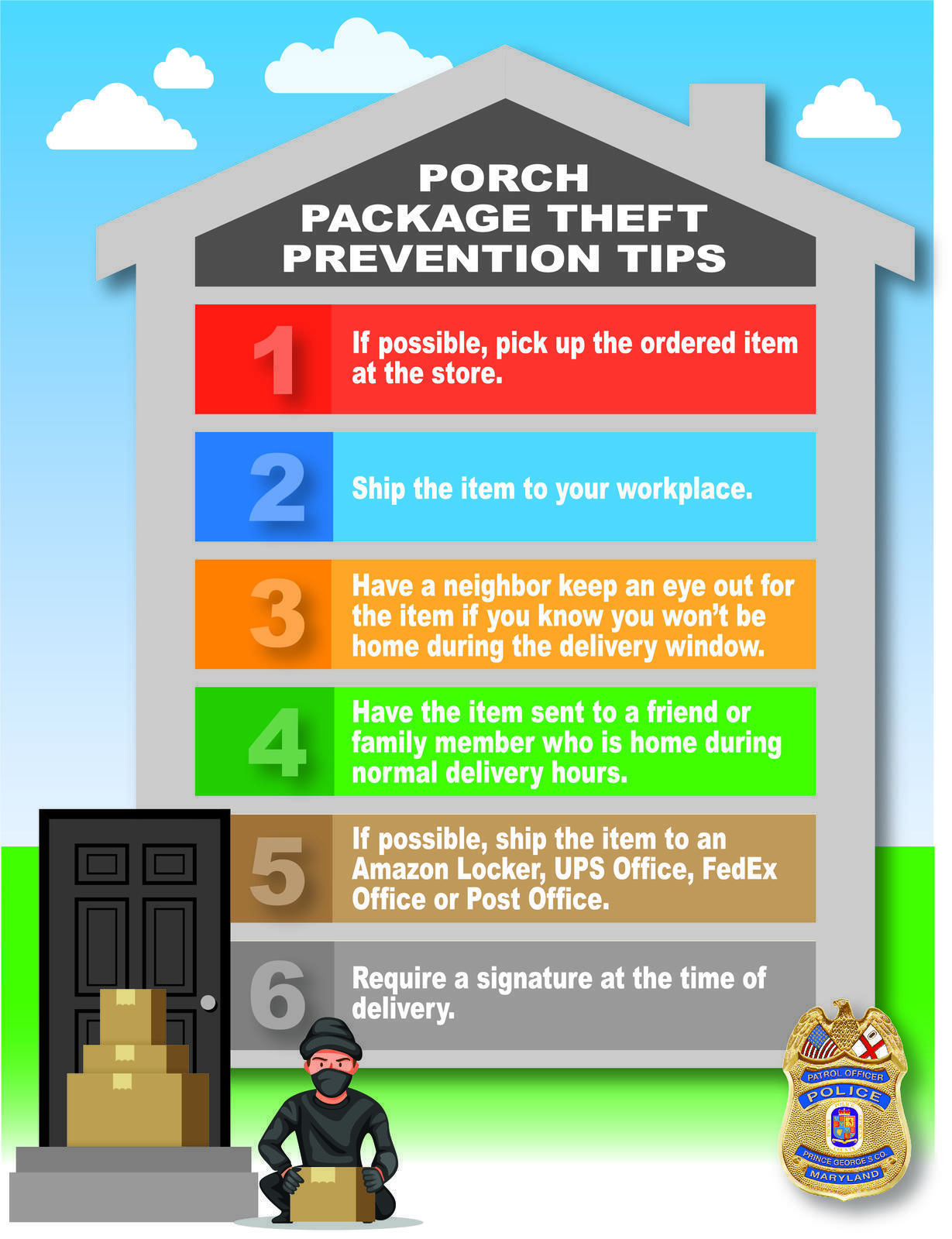 Porch Package Theft Prevention Tips (Prince George's County Police ...