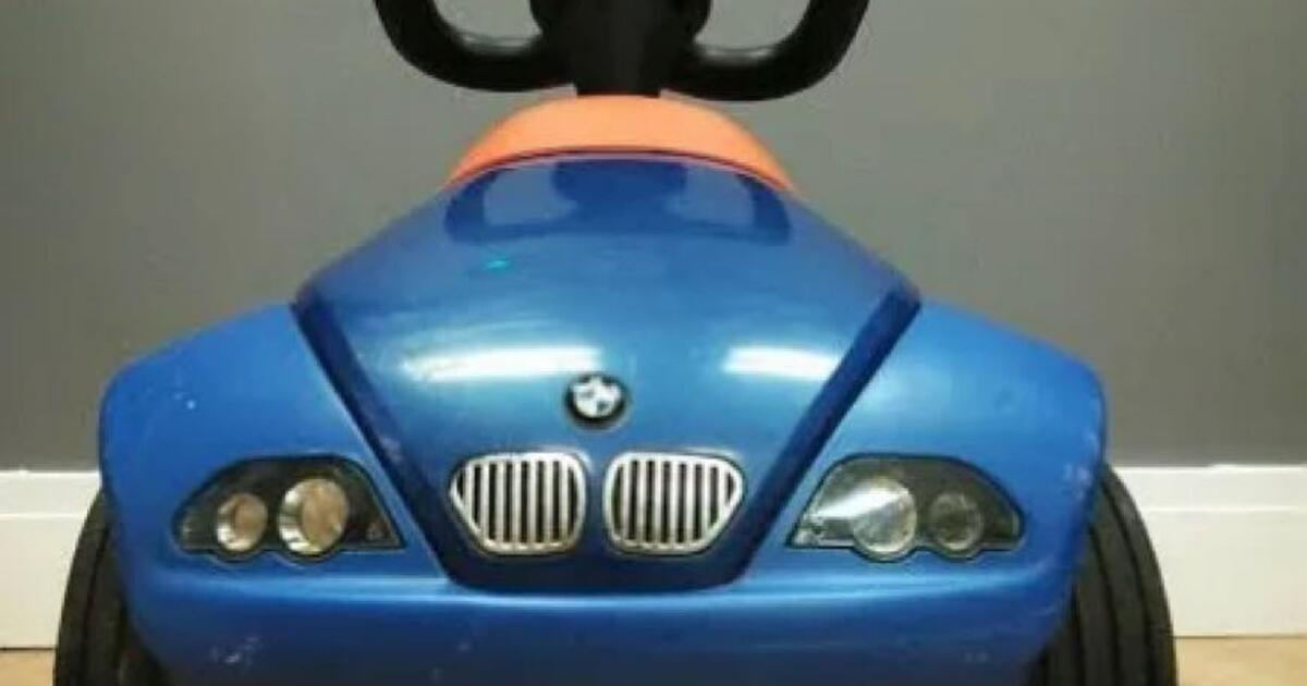 Genuine BMW Baby Racer Blue Orange Toddler Kids Toy Car Scoot Push VTG ...