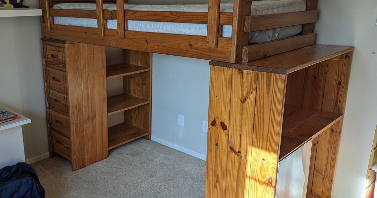 SOLID LOFT BED WITH STORAGE AND DESK SPACE for $80 in Cincinnati, OH ...