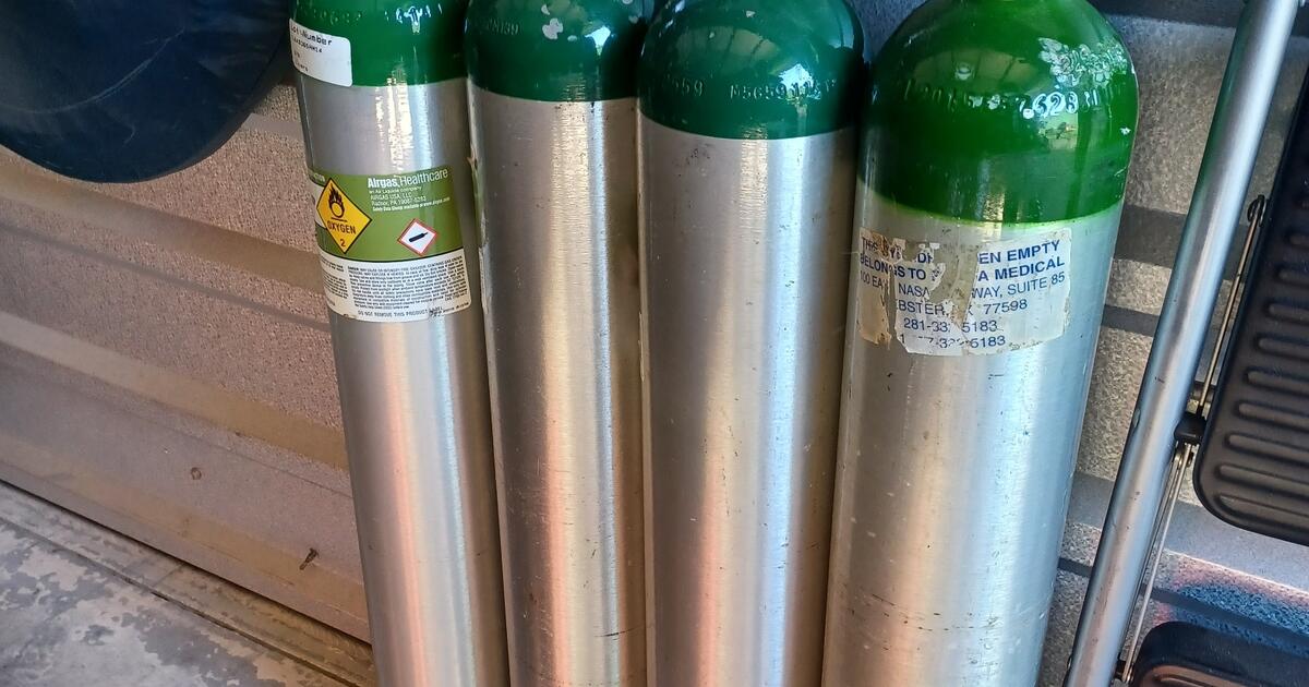 O2 Oxygen Tanks 680 liter - $10 each (Four Available) for $10 in Spring ...
