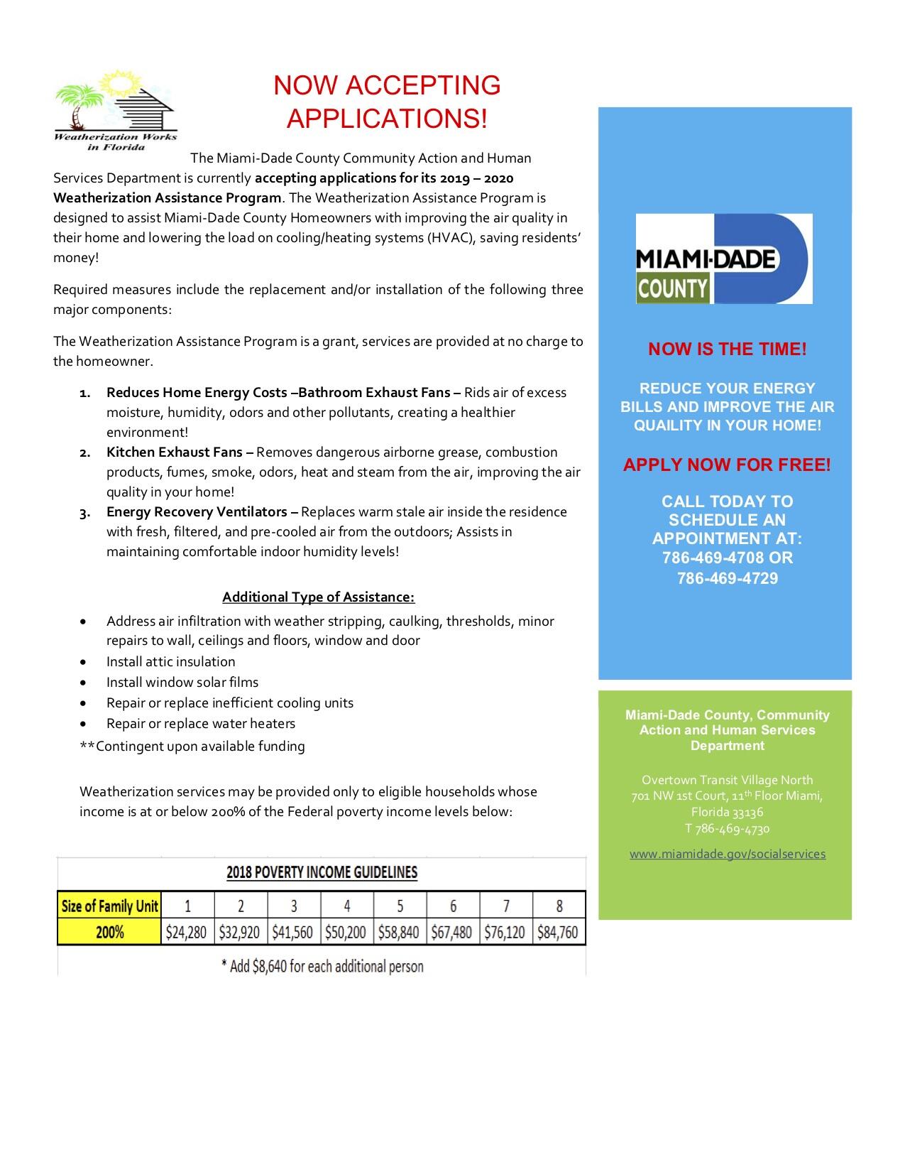 Weatherization Assistance Program (WAP) (City of Miami) — Nextdoor ...