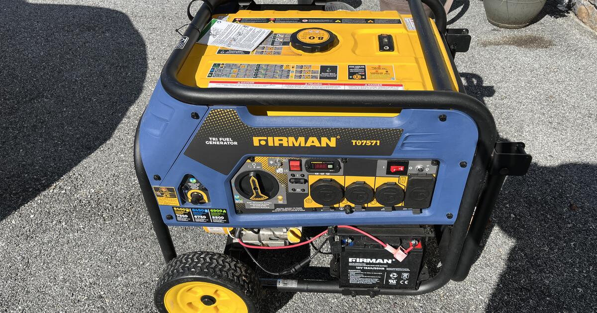 Firman T07571 Tri Fuel Generator for $350 in Glen Mills, PA | For Sale ...