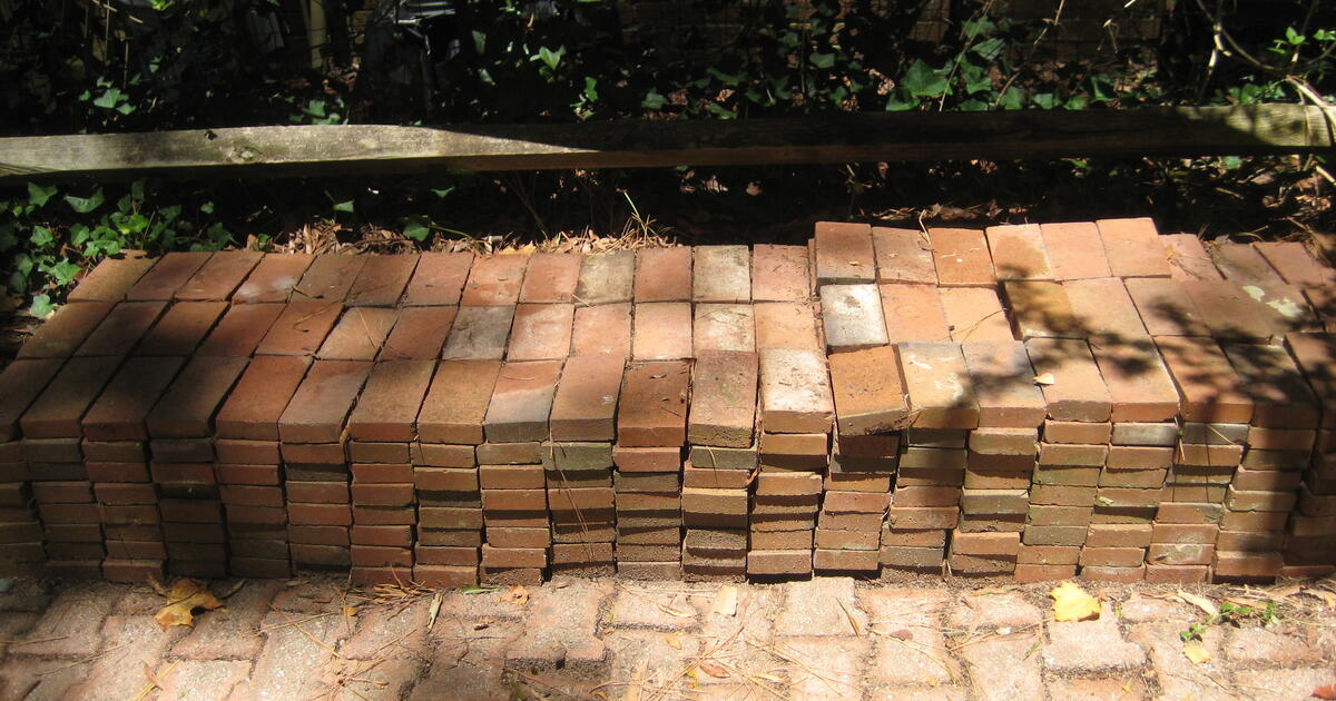 Used brick pavers - 40 cents each for Free in Durham, NC | For Sale ...