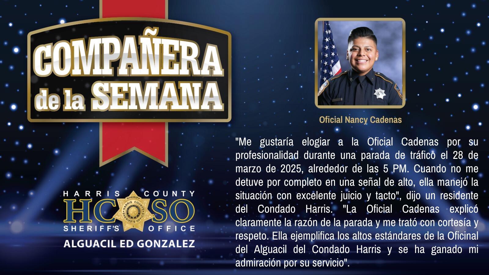 Harris County Sheriff's Office Teammates of the Week: Sheriff Ed ...