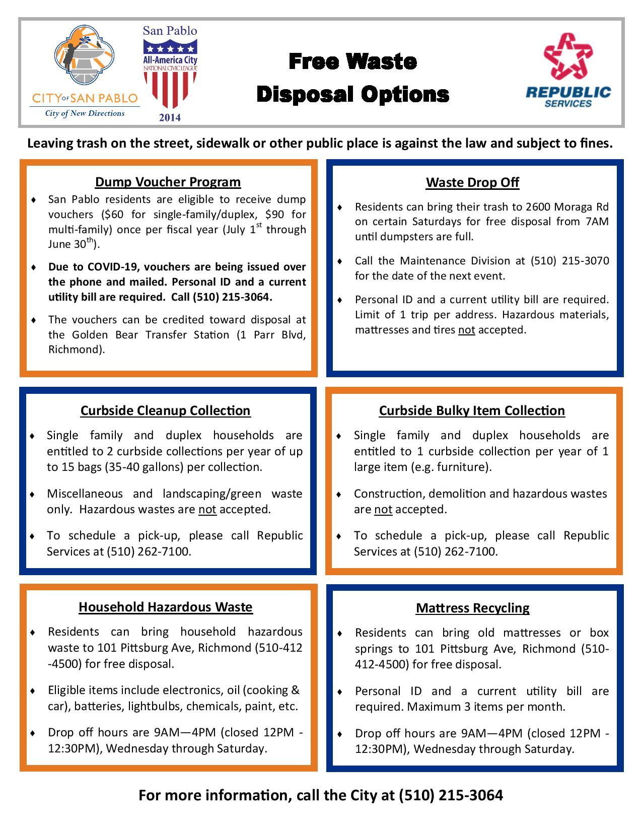 WASTE AND RECYCLING ALERT/ALERTA DE RESIDUOS/BASURA Y RECICLAJE (City ...